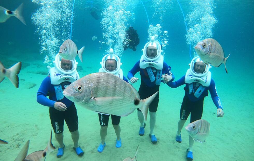 Sea Trek: do you want to walk along the bottom of the sea in Lanzarote? - Native Diving